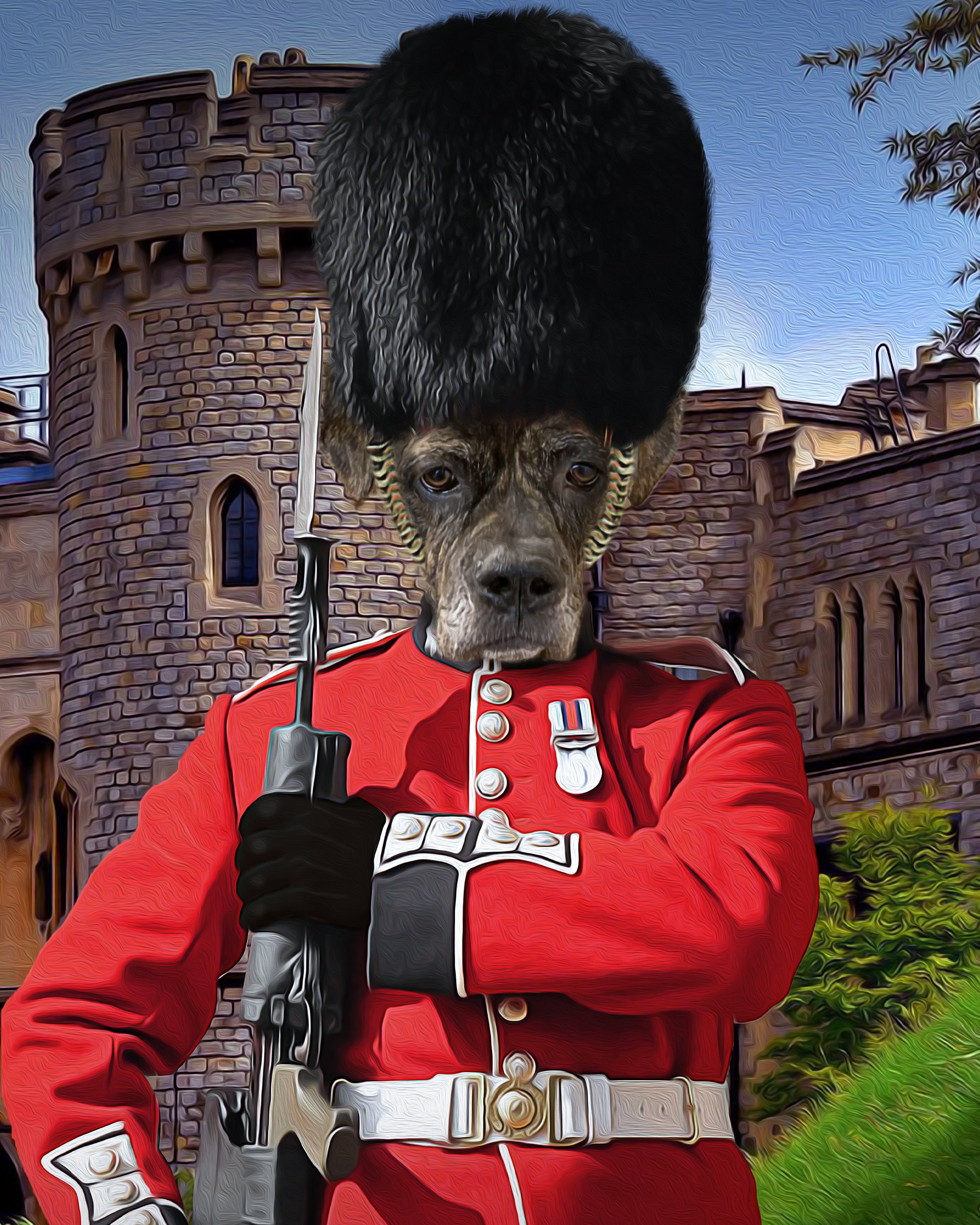 Royal Guard Custom Pet Portrait Digital Download – Noble Pawtrait